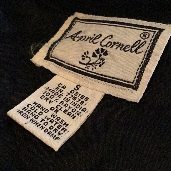 April Cornell | Jackets & Coats | Vintage April Cornell Black Sheer ...